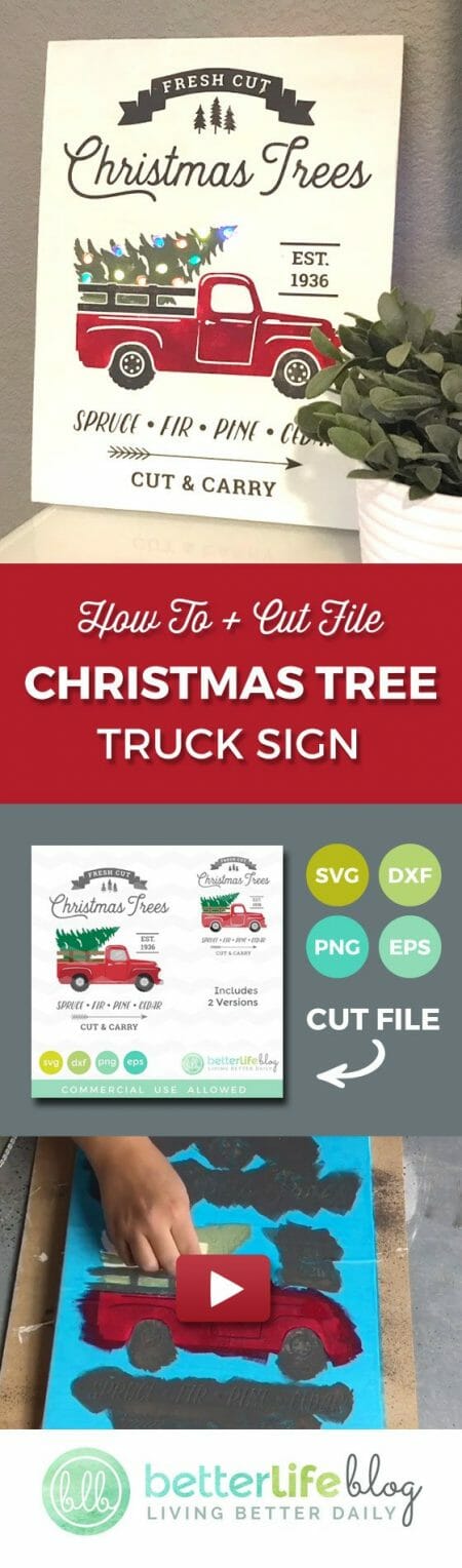 Christmas Tree Truck Sign Tutorial (plus tips to prevent bleeding ...