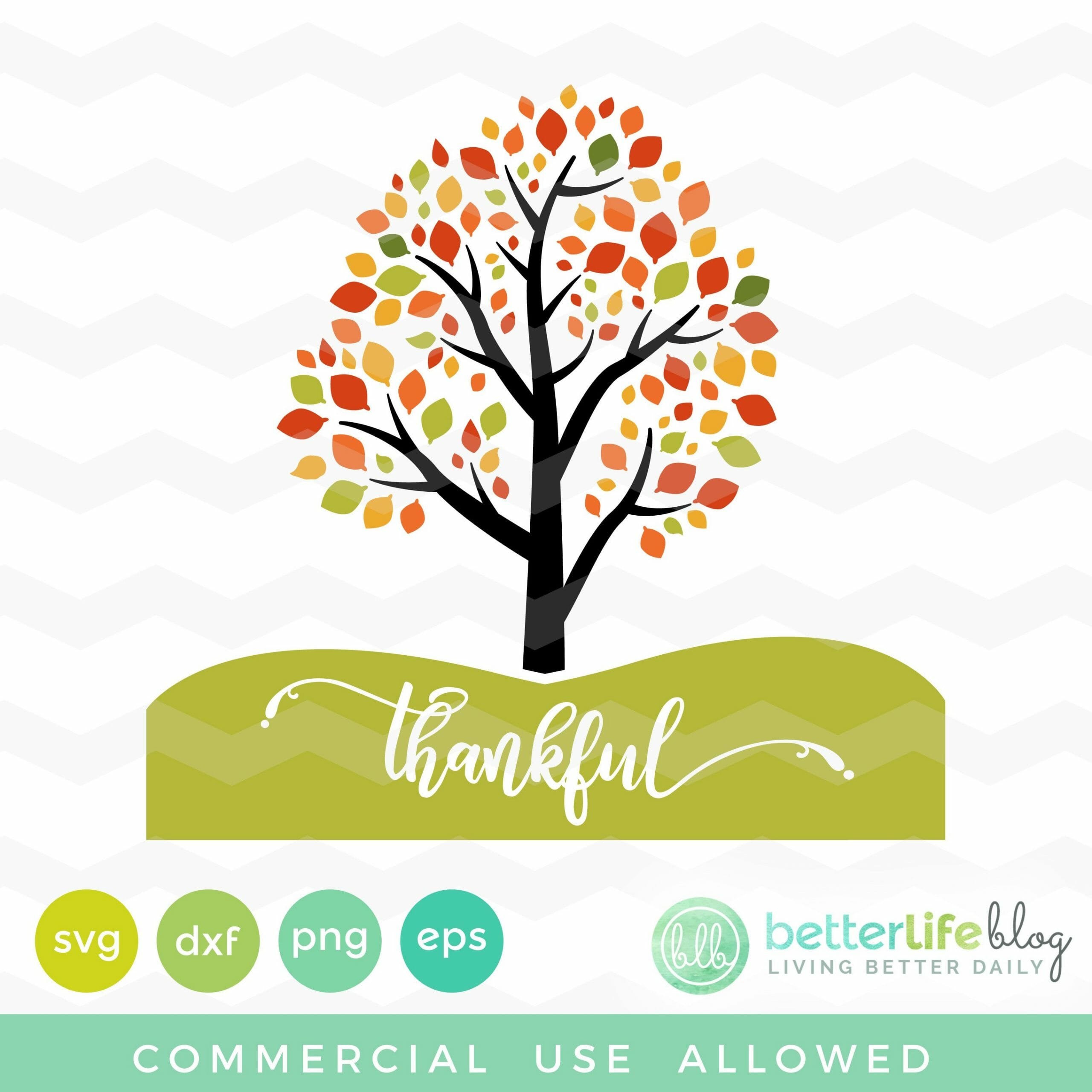 Thankful Fall Tree SVG Cut File - Better Life Blog