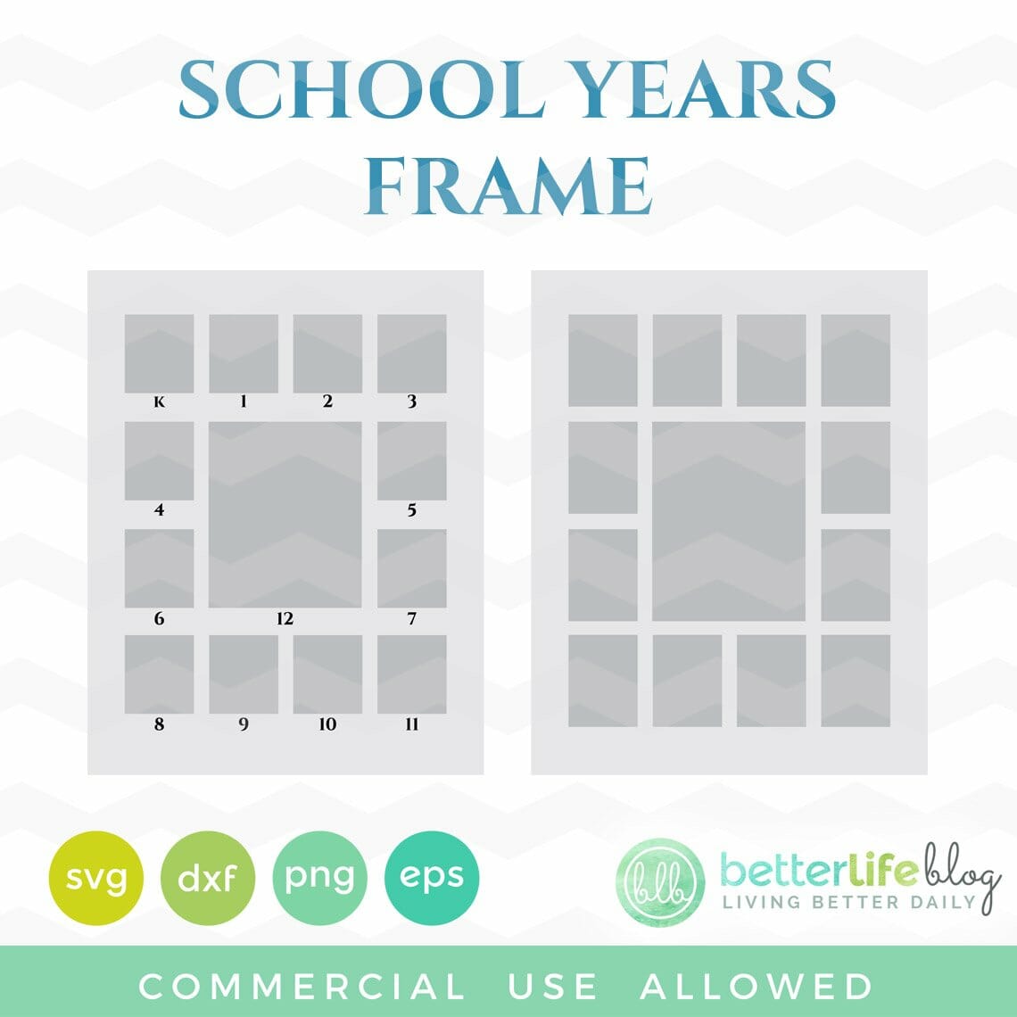 School Years Frame SVG Cut File - Better Life Blog