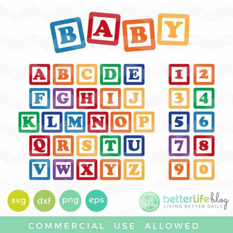 Baby Blocks Alphabet SVG Cut File - Better Life Blog