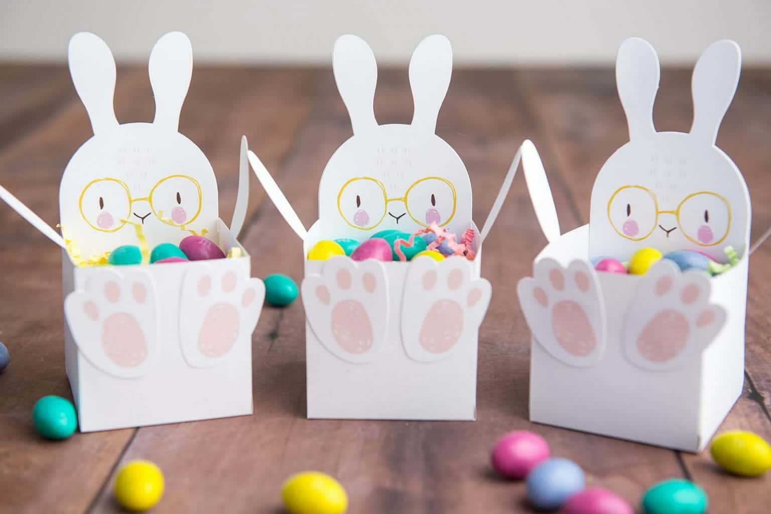 Cricut Easter Bunny 'Print then Cut' Treat Box (FREE SVG Cut File ...