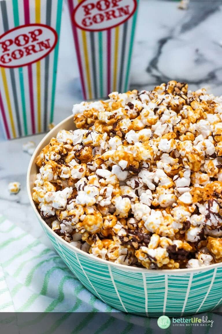 Chocolate Toffee Popcorn Recipe - Better Life Blog