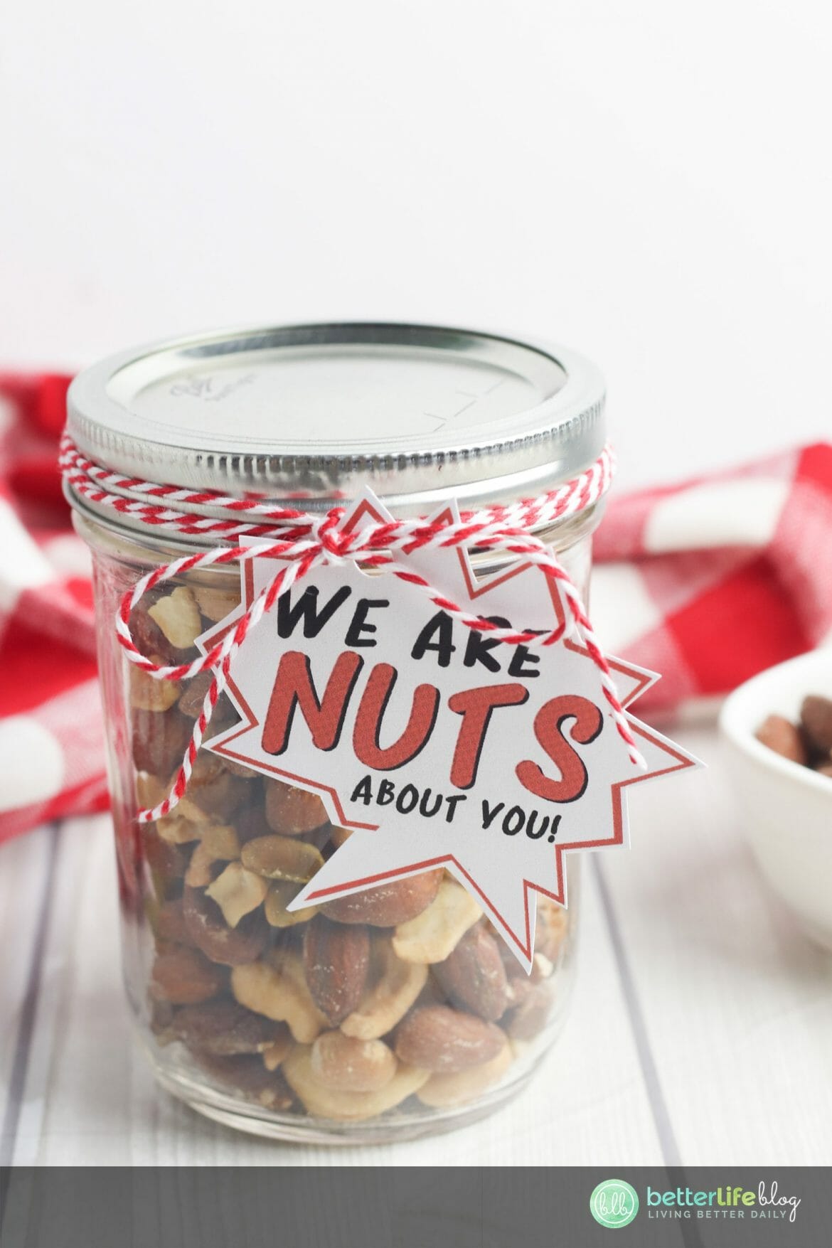 “Nuts About You” FREE Printable Gift Tag - Better Life Blog