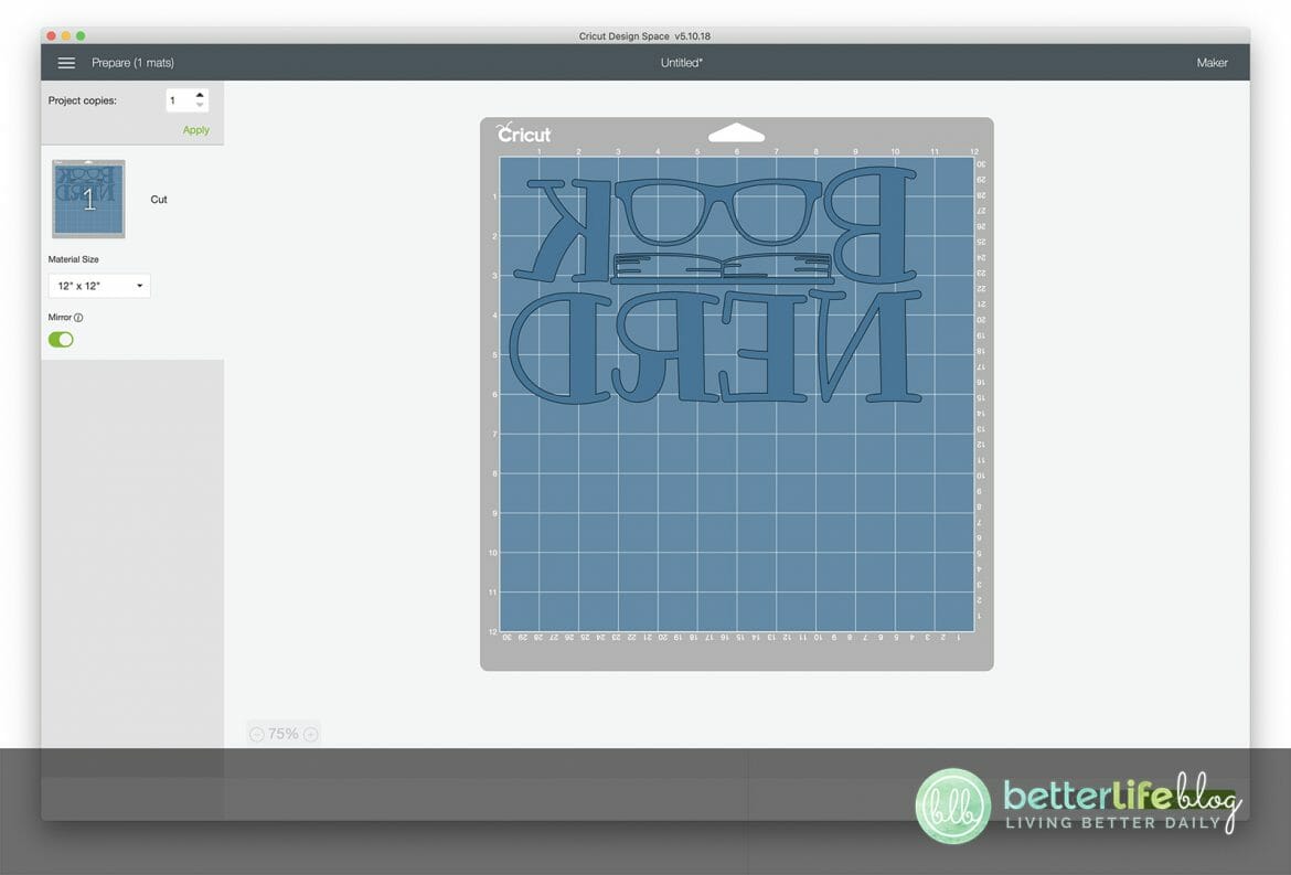 How to Use Deco Foil with Cricut or Silhouette (Rainbow Book Nerd Canvas Bag) - Better Life Blog