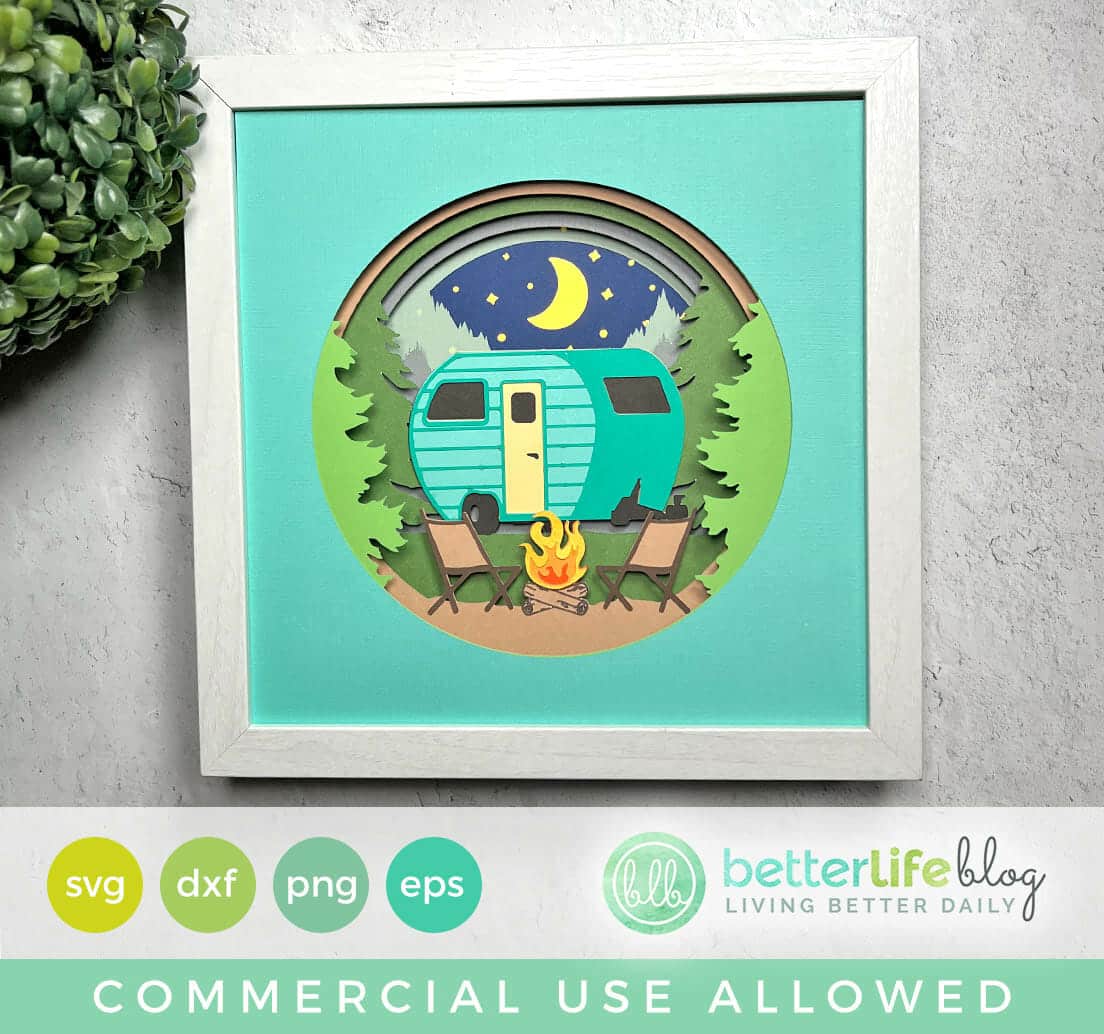 Camper Shadow Box SVG Cut File - Better Life Blog