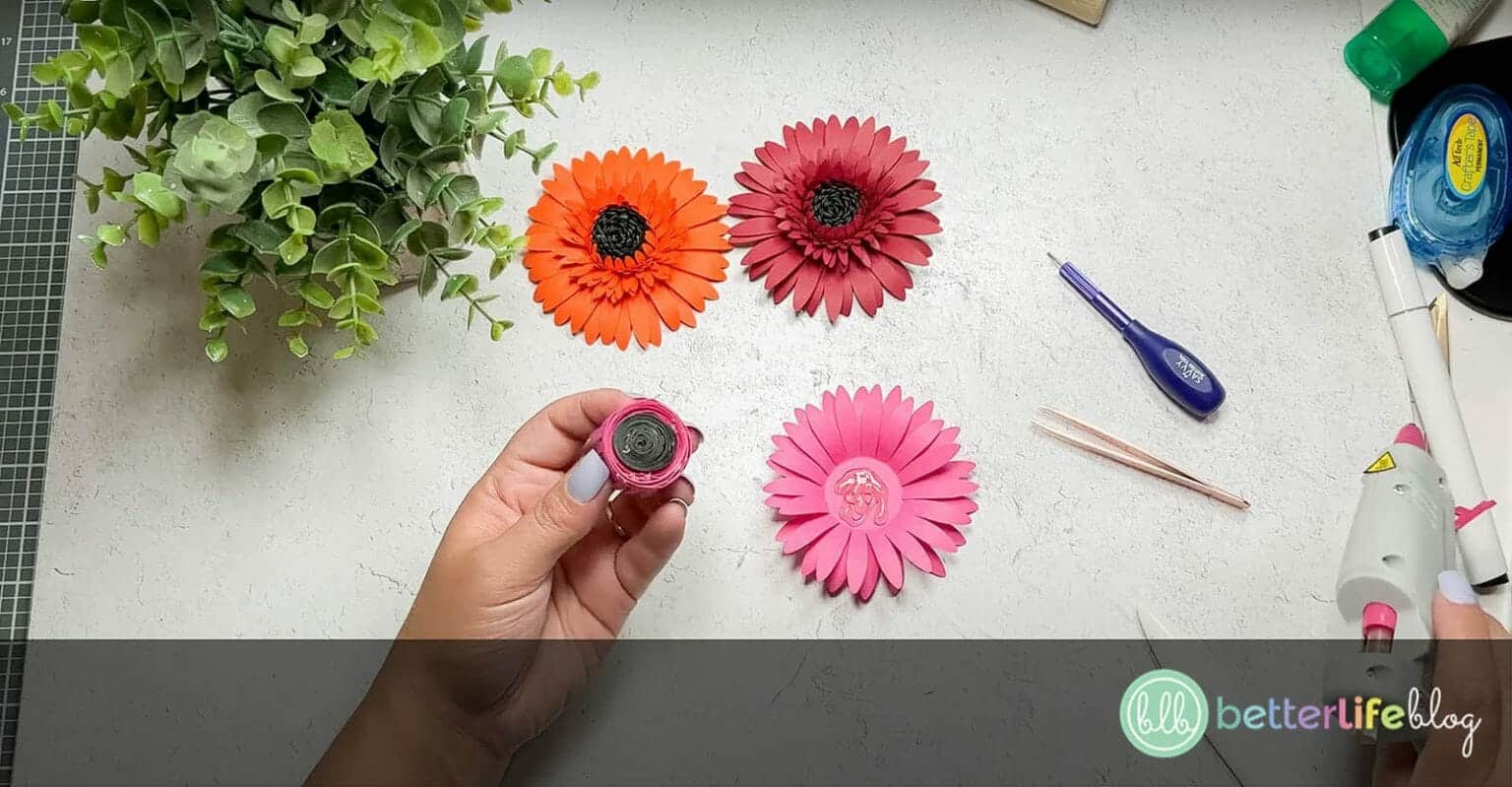 Beautiful Paper Gerbera Daisies – How to Make Cricut Paper Flowers ...