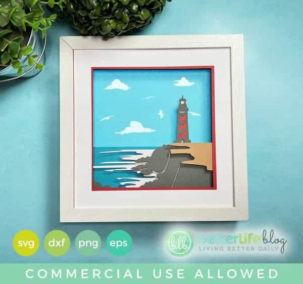 Lighthouse Shadow Box SVG Cut File - Better Life Blog