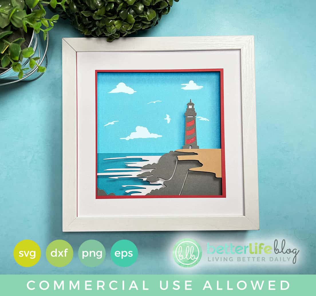 Lighthouse Shadow Box SVG Cut File - Better Life Blog