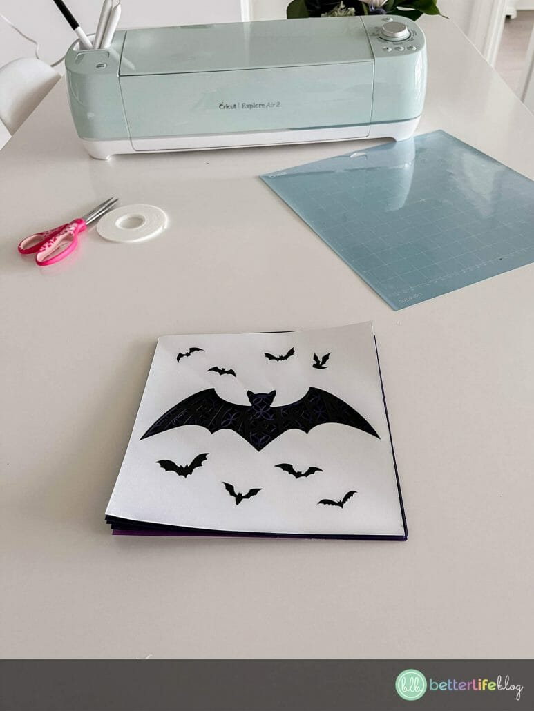 Easy Halloween Shadow Box: Bats and Trick or Treat Design - Better Life ...