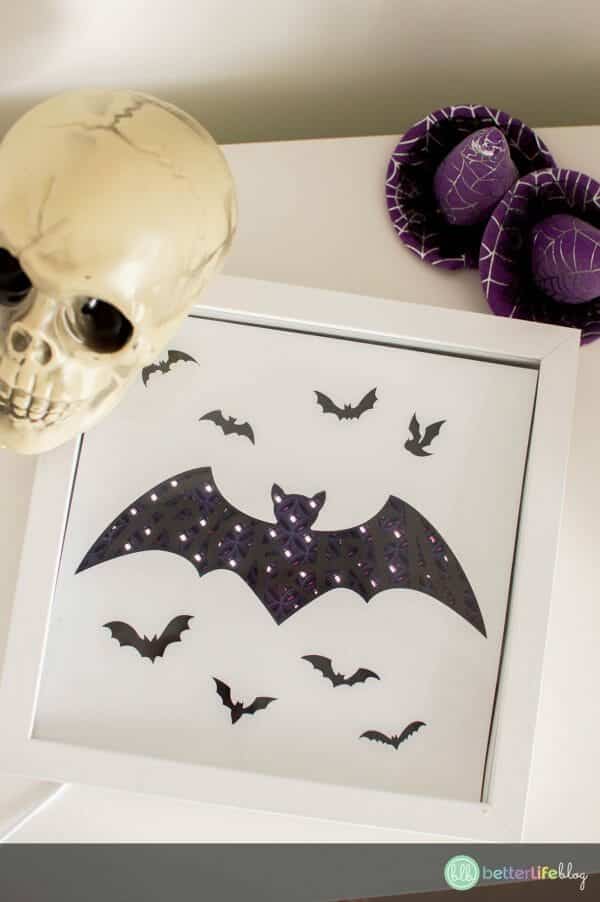 Easy Halloween Shadow Box: Bats and Trick or Treat Design - Better Life ...