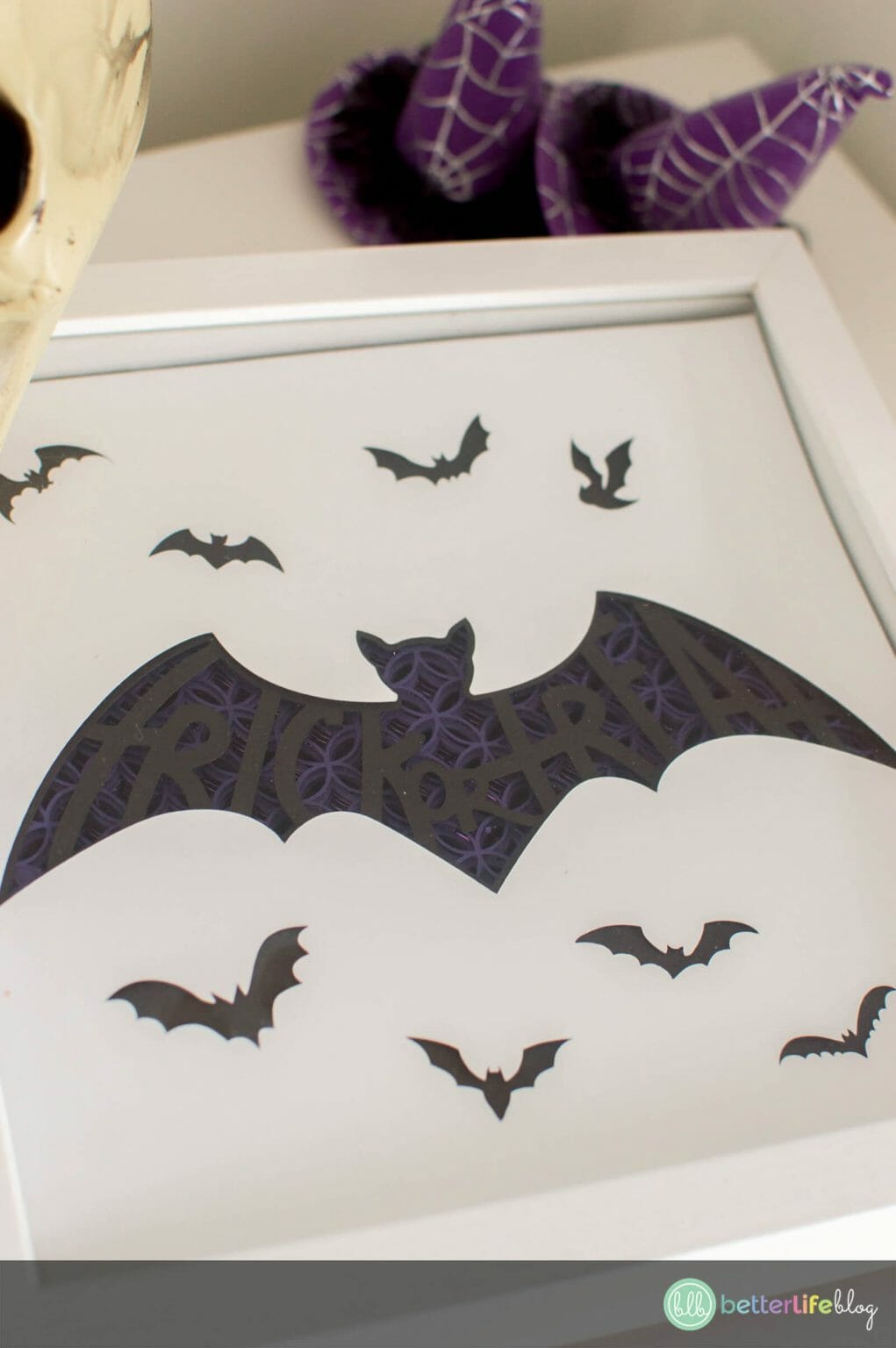 Easy Halloween Shadow Box: Bats and Trick or Treat Design - Better Life ...