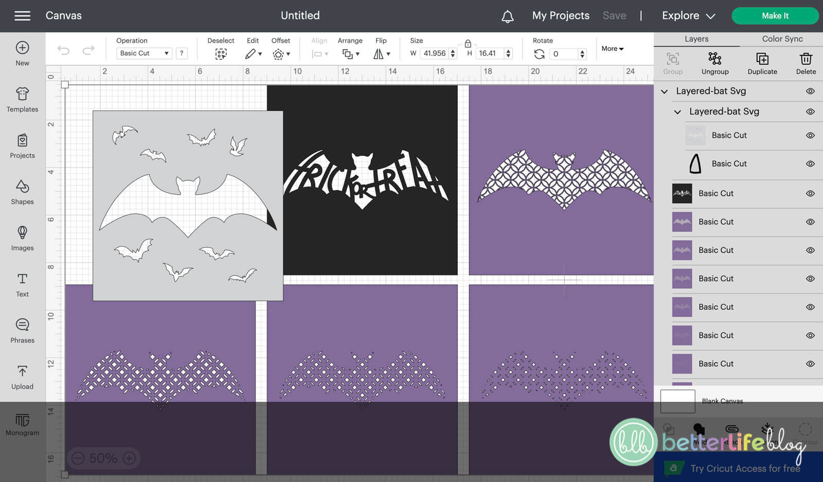 Easy Halloween Shadow Box: Bats and Trick or Treat Design - Better Life ...