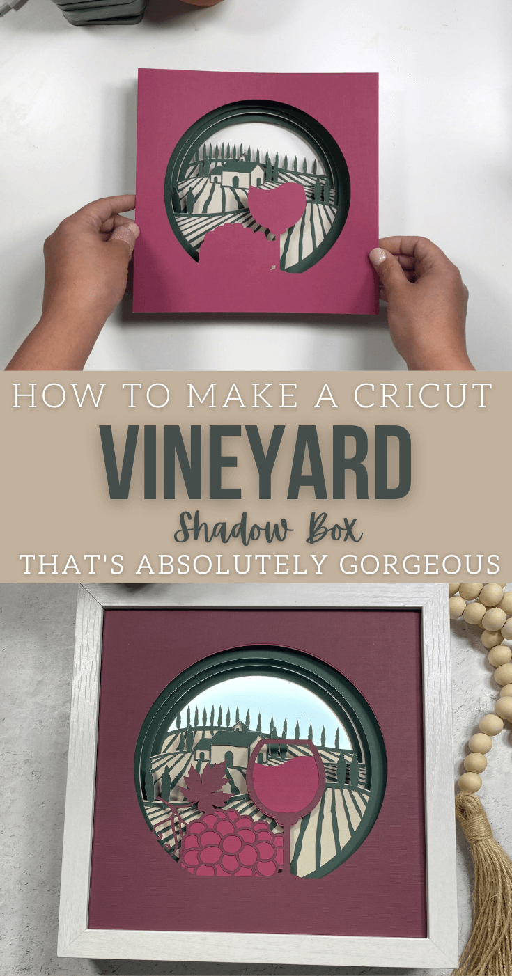 Vineyard Shadow Box DIY: Cricut Shadow Box Idea - Better Life Blog