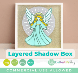 Angel Shadow Box Christmas SVG Cut File - Better Life Blog