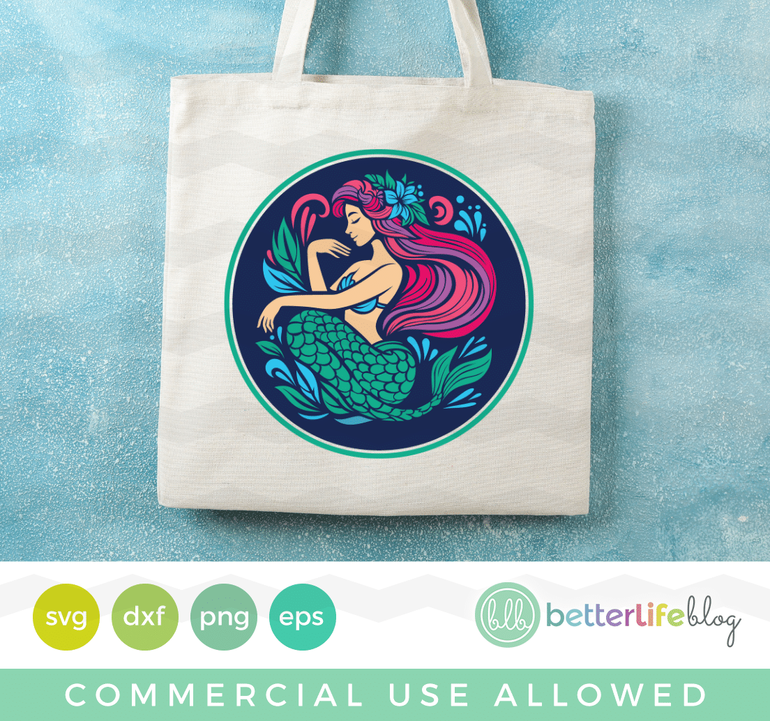 Intricate Mermaid SVG Cut File - Better Life Blog