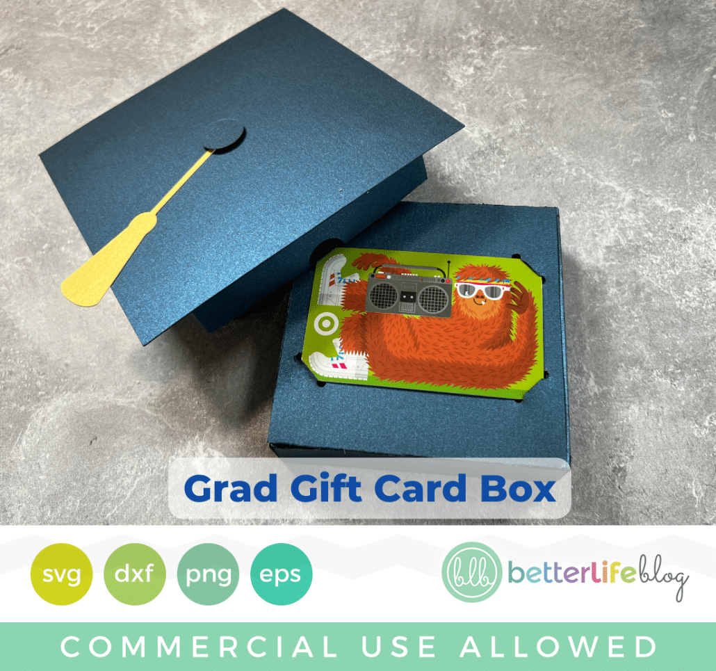 Graduation Hat Gift Card Box SVG Cut File - Better Life Blog