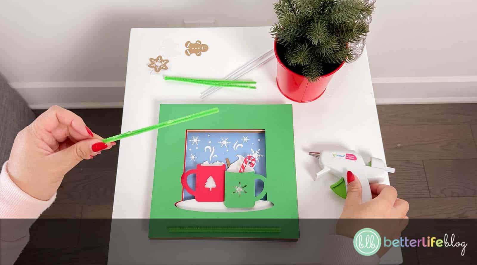 Cricut Paper Crafts: How to Make a Hot Cocoa Shadow Box with Your ...