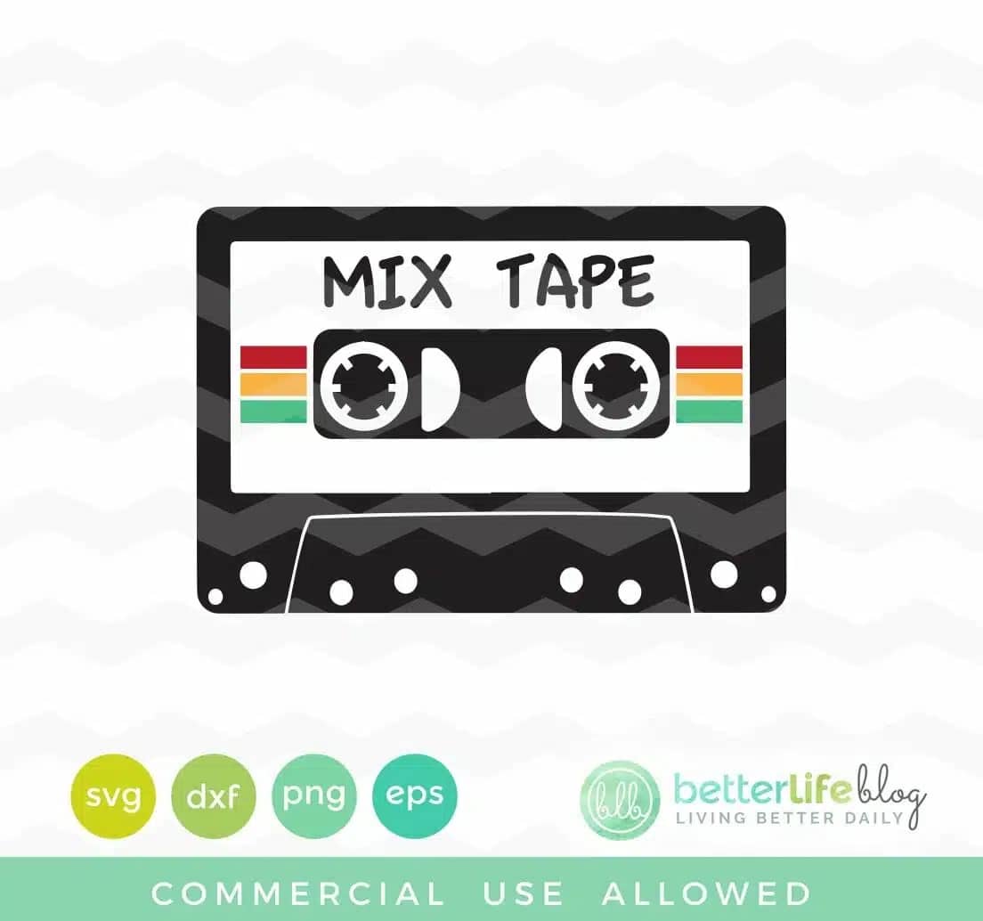 Mix Tape SVG Freebie from Nancy - Better Life Blog